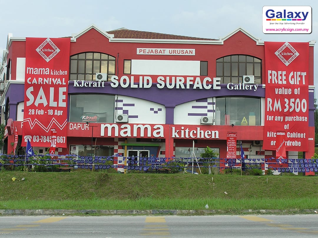 3D Box-up Lettering Sign Board | Galaxy Advertising & Trading